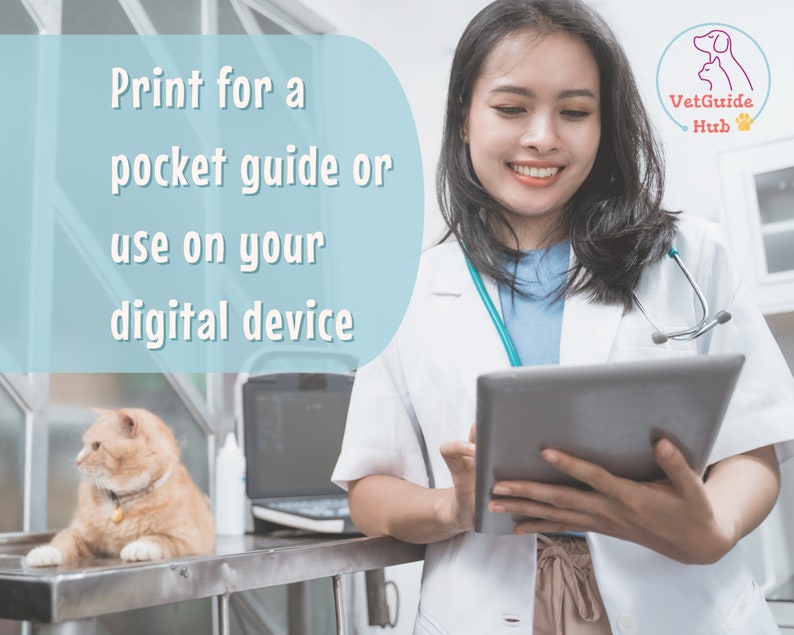 Vet Med Dog & Cat Vitals Pocket Guide-quick Reference Cards-for Vet ...