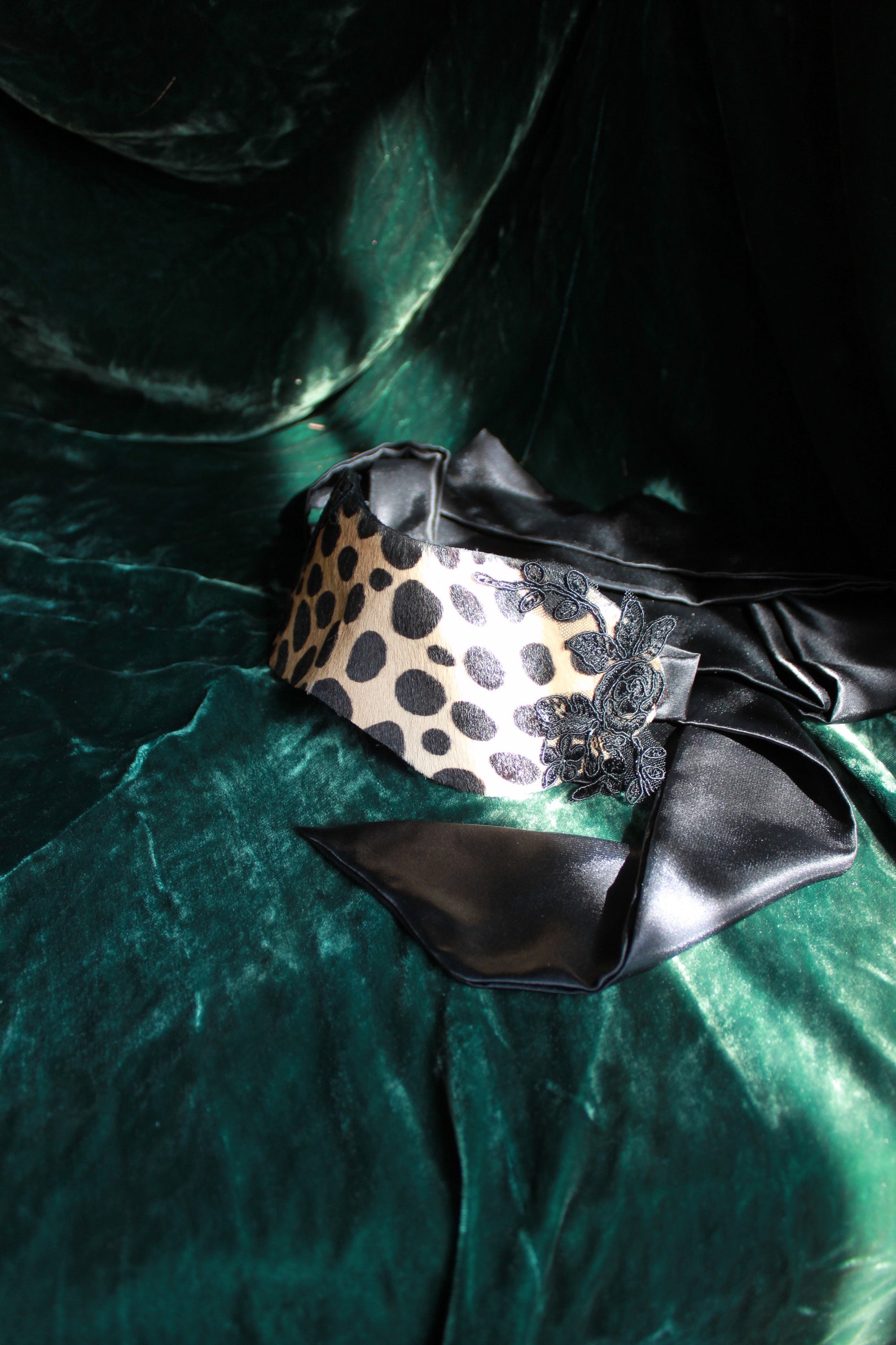 Leopard Print Unisex Leather Blindfold Hand Molded Leather | Etsy