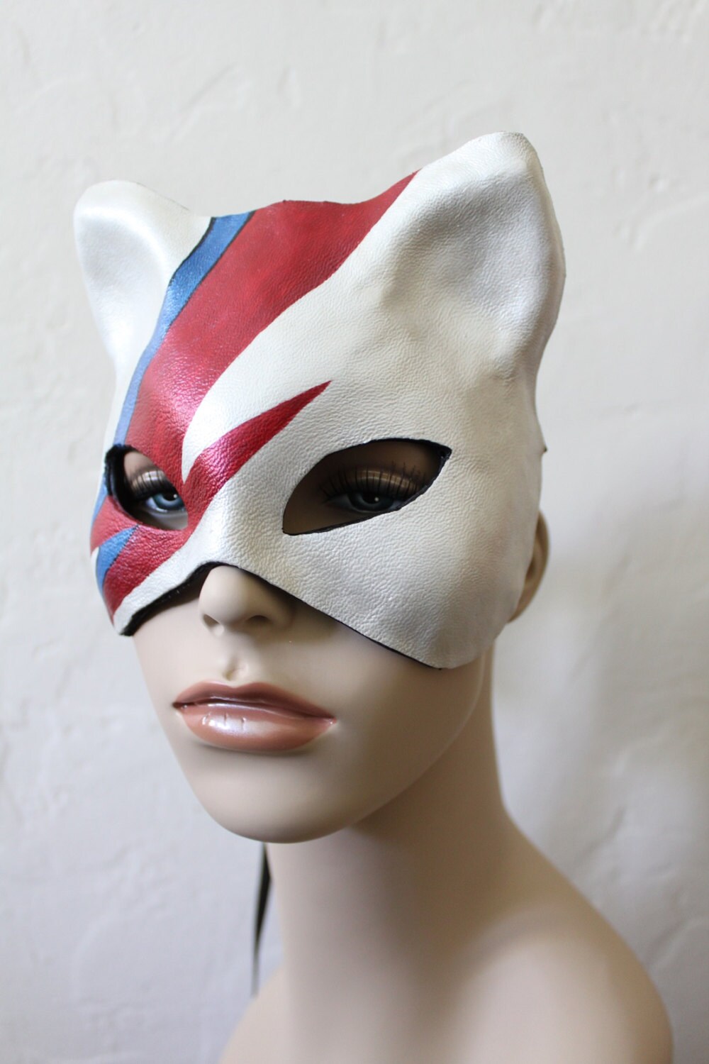 Kitty Stardust Leather Cat Mask Hand Painted Tribute to - Etsy