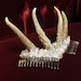 Yule Queen Antlers Winter Bride Antler Combs With Festive - Etsy