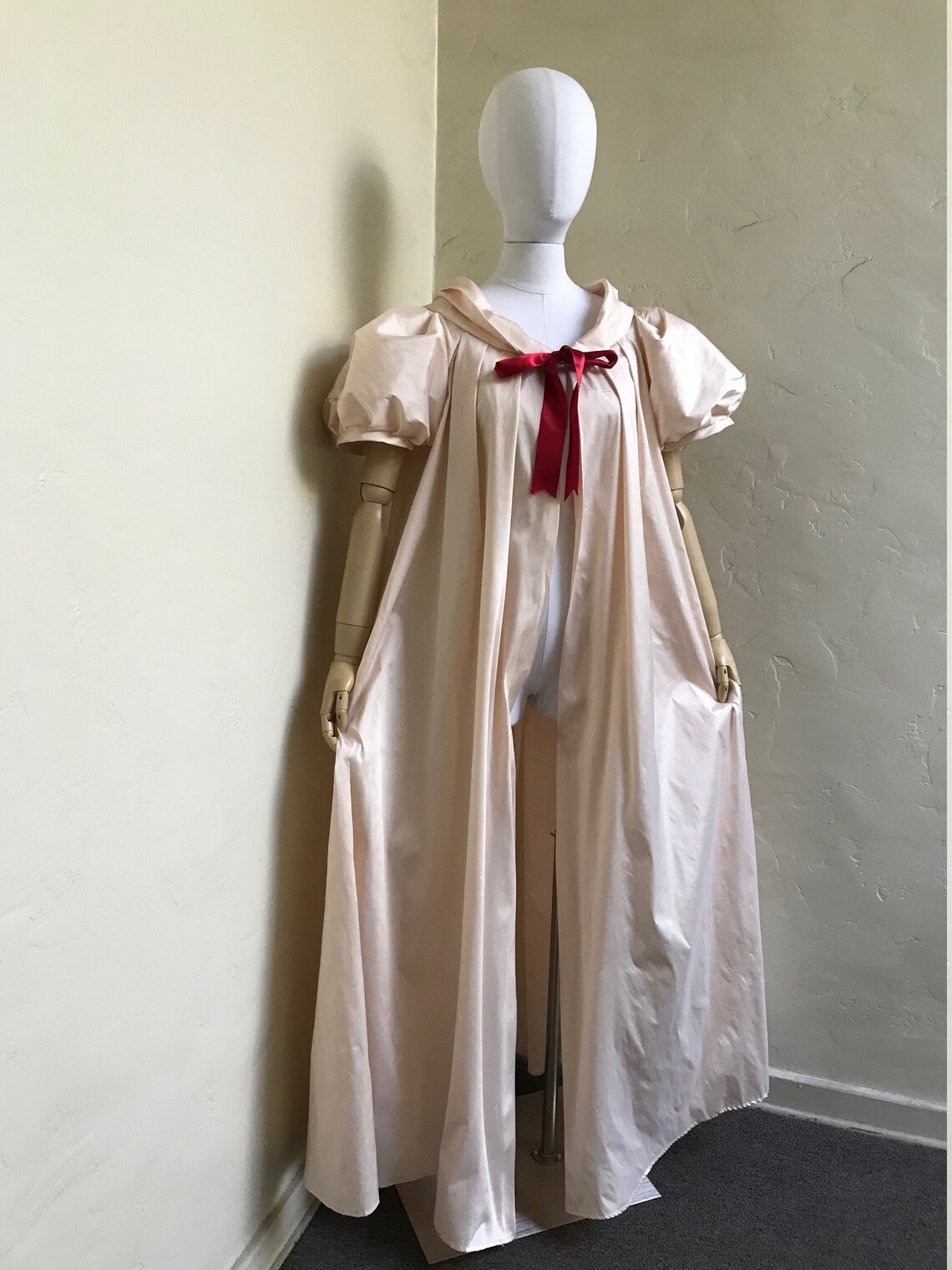 Midsummer Blush 'cathy' Robe Dress in Silk Blend Taffeta - Blush Pink ...