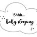 Digital Baby Sleeping Sign - Etsy