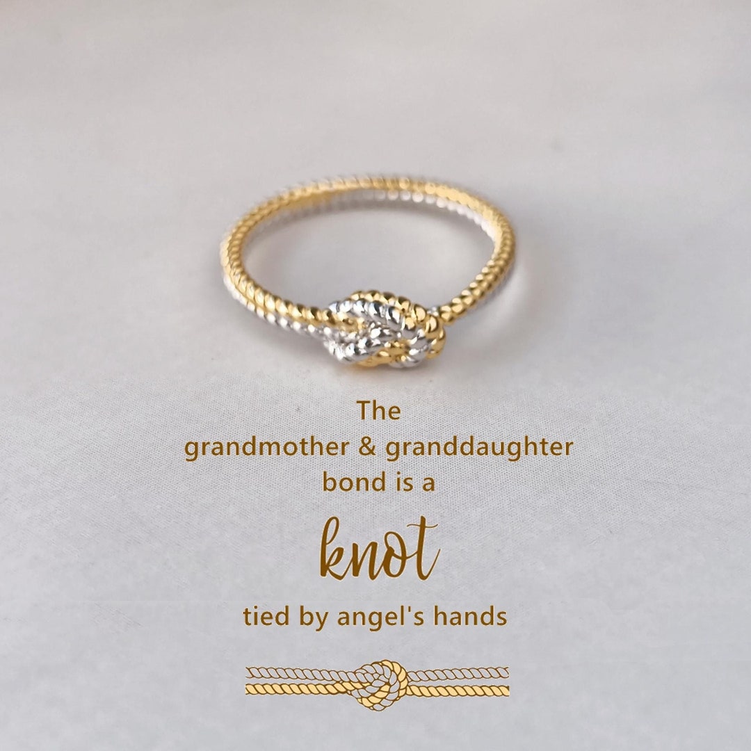 Grandmother & Granddaughter Bond Knot Ring, Sterling Silver Wedding ...