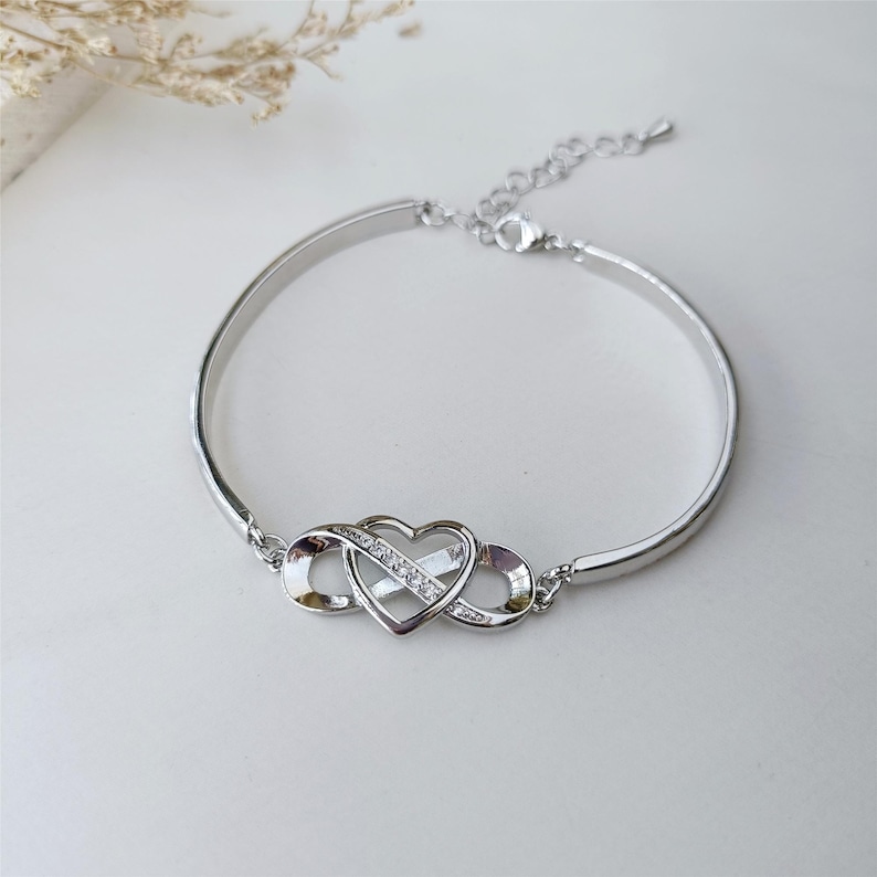 Infinity Heart Bracelet: Grandmother & Granddaughter Gift, Cubic ...