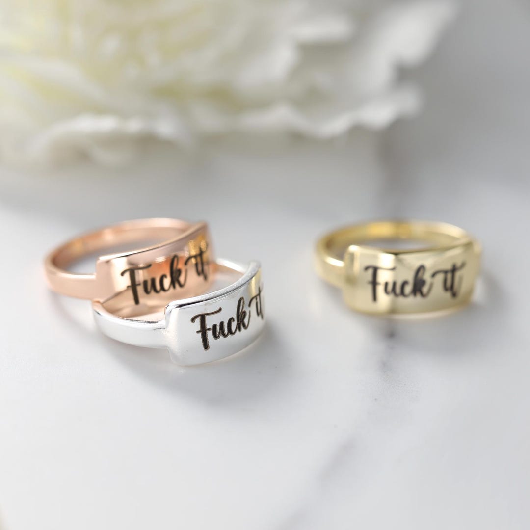 Fuck It Ring: Stainless Steel Statement Jewelry - Etsy