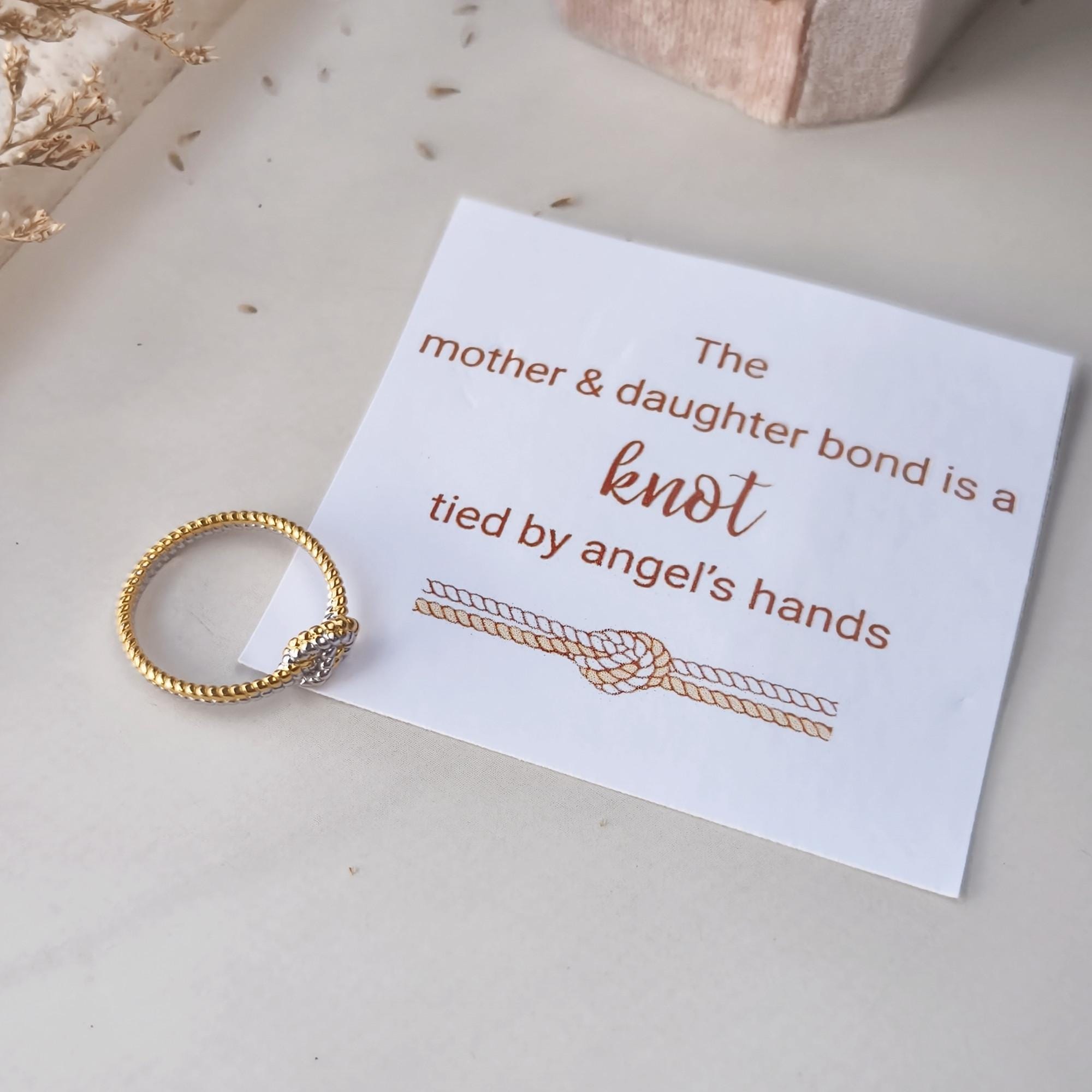 Sterling Silver Two Strands Knot Ring: Grandmother Granddaughter Bond ...