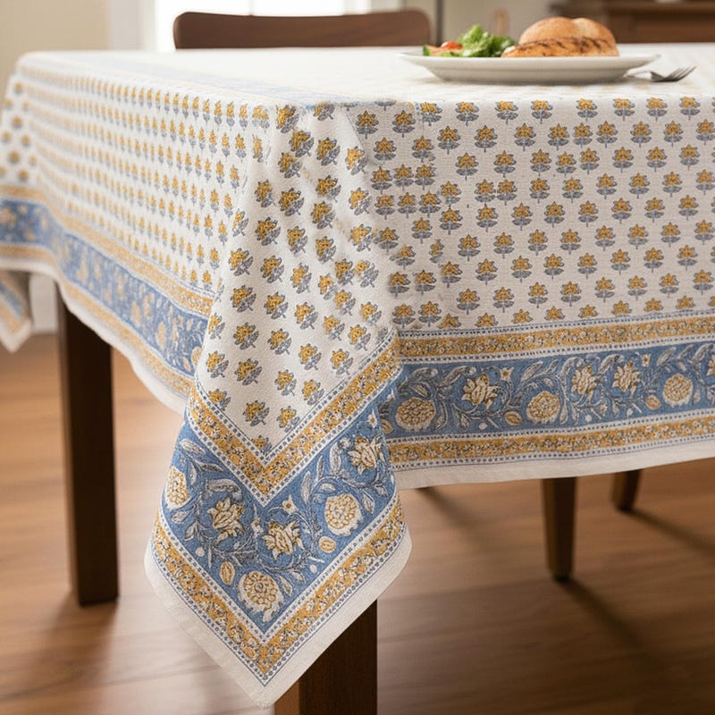 Block Print Tablecloth - Etsy