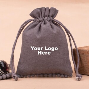 100 Cotton Pouches, Customize Bags With Logo and Eco-friendly Jewelry ...