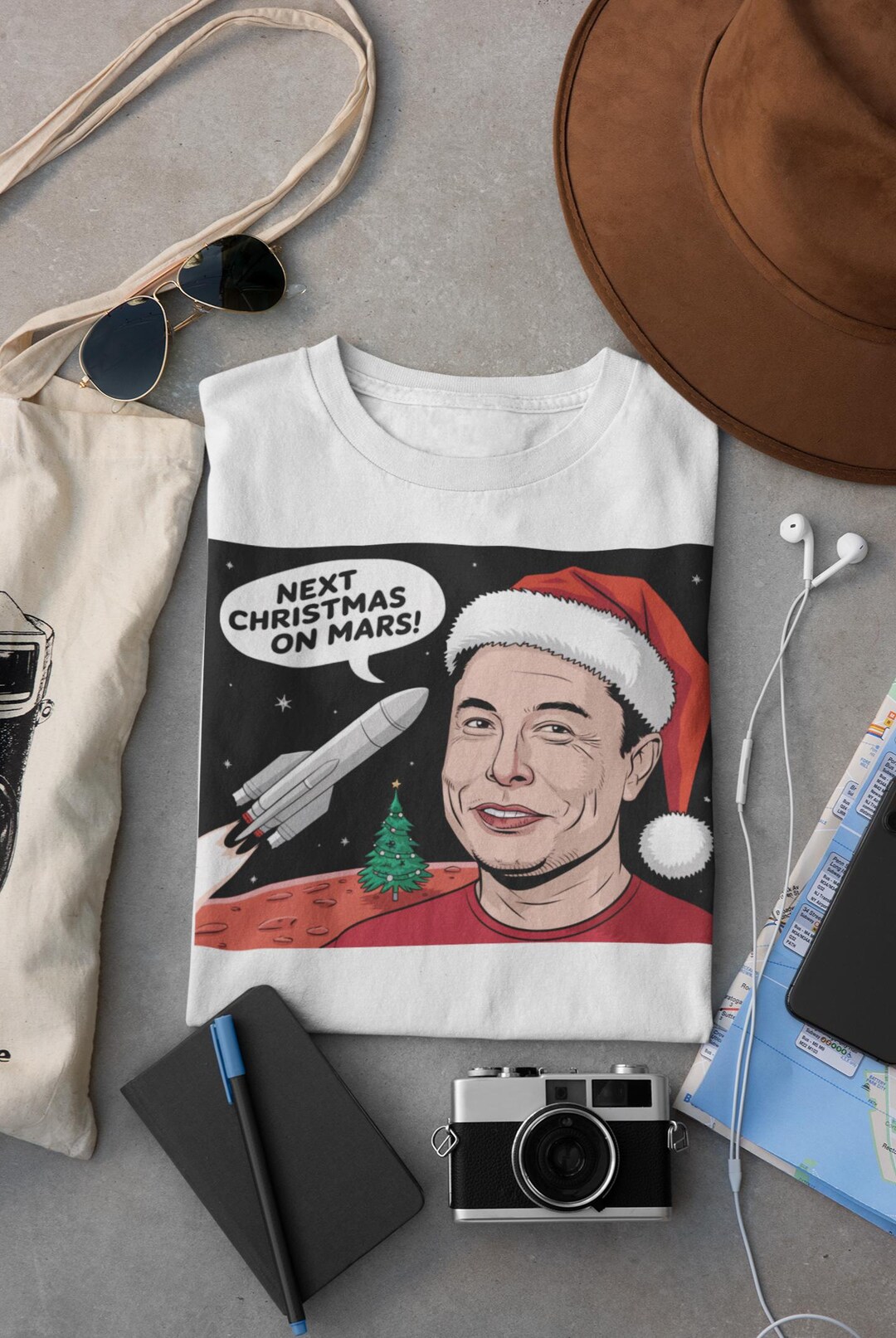 Elon Musk Next Christmas on Mars Unisex Tee, Doge, Doge Shirt, Tesla ...