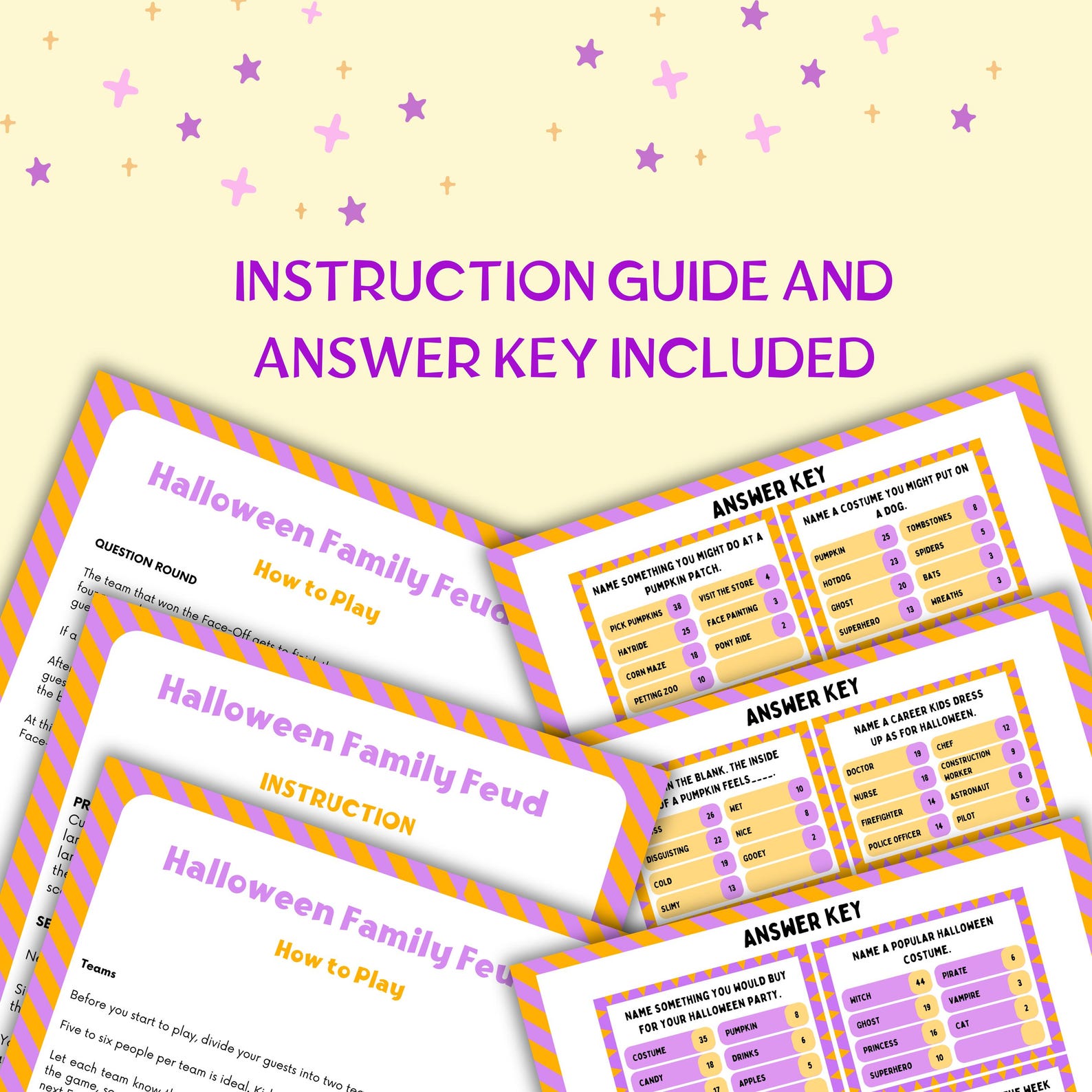 Halloween Friendly Feud Game,halloween Feud Game,halloween Games ...