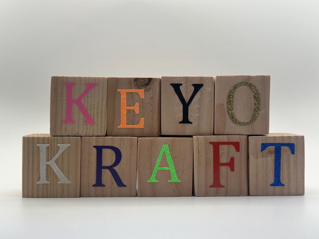 Custom Wooden Letter Blocks – 1.75 Inch Pine Alphabet Blocks ...