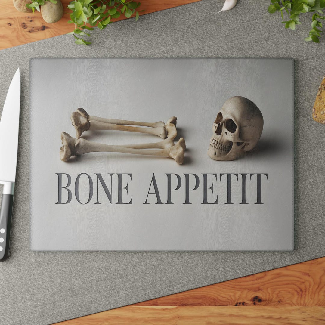 Bone Appetit Cutting Board Gothic Home Decor Gift for True Crime Fan ...