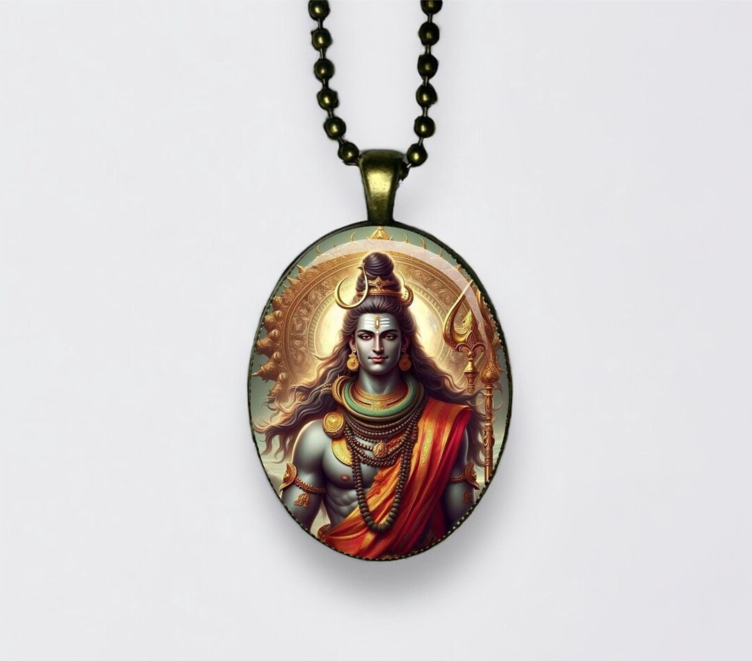 Shiva Necklace Mahadeva Hara Meditation Lotus Yoga Amulet God of ...