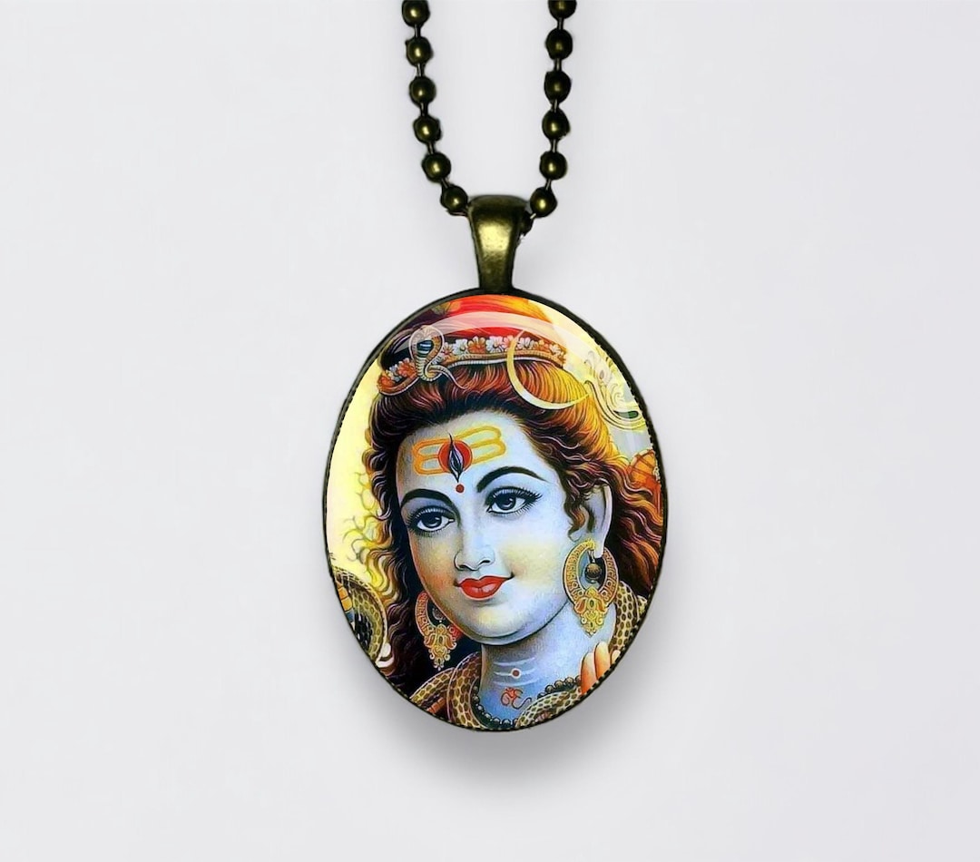 Shiva Necklace Mahadeva Hara Pendant Meditation Lotus Amulet God of ...