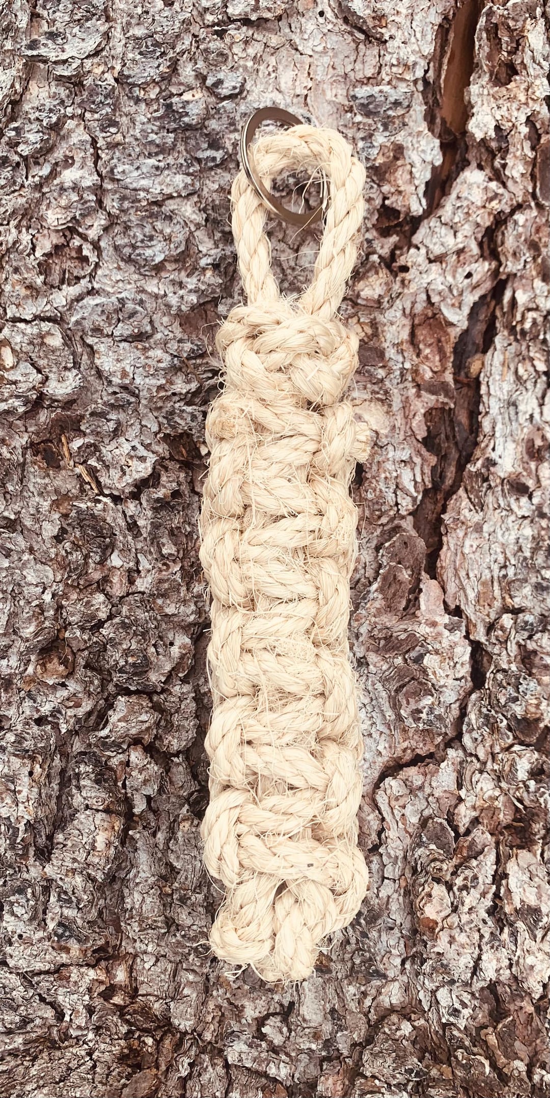 Natural Rope Large Key Ring, (fob) - Etsy