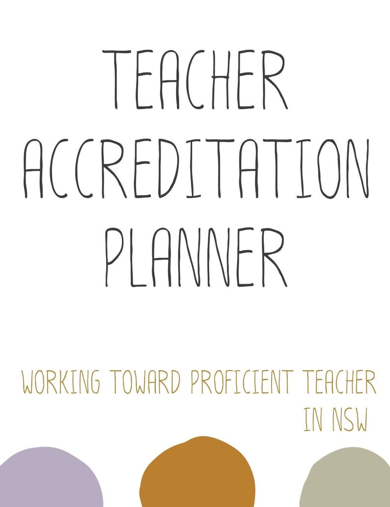 Working Toward Proficient Teacher Accreditation Planner - Etsy Australia