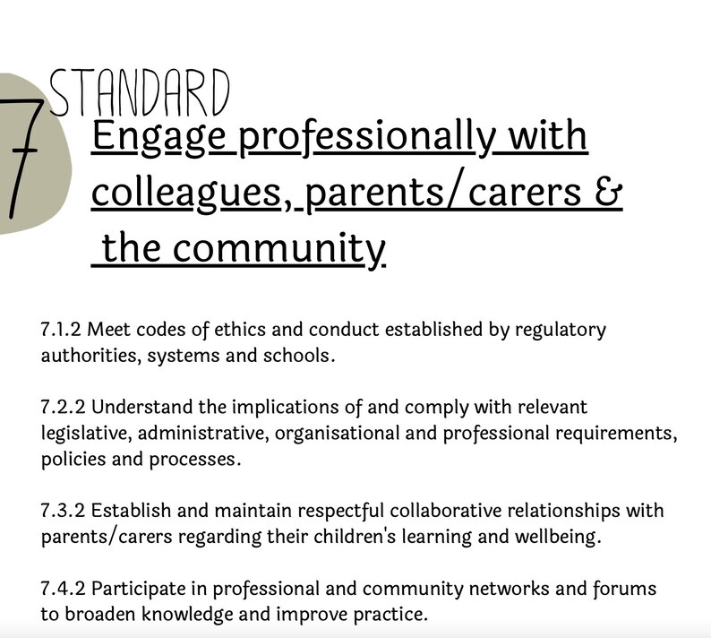 The Australian Professional Standards for Teachers - Etsy