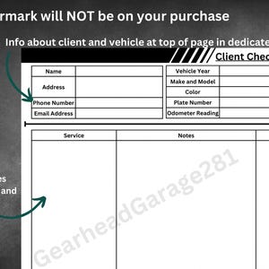Auto Repair Invoice Template: Customizable Mechanic Form (canva, PDF ...