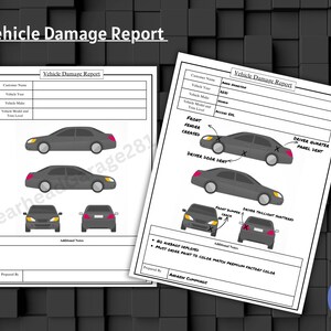 Visual Vehicle Inspection Report, Estimate Template, Repair Estimate ...