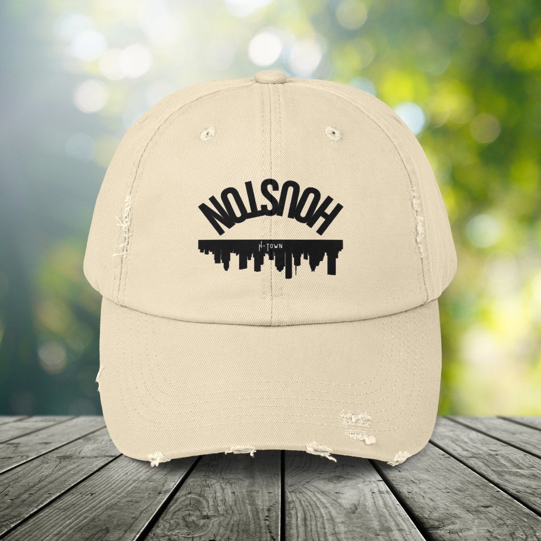 Upside Down Houston Unisex Distressed Cap City Skyline Collection - Etsy
