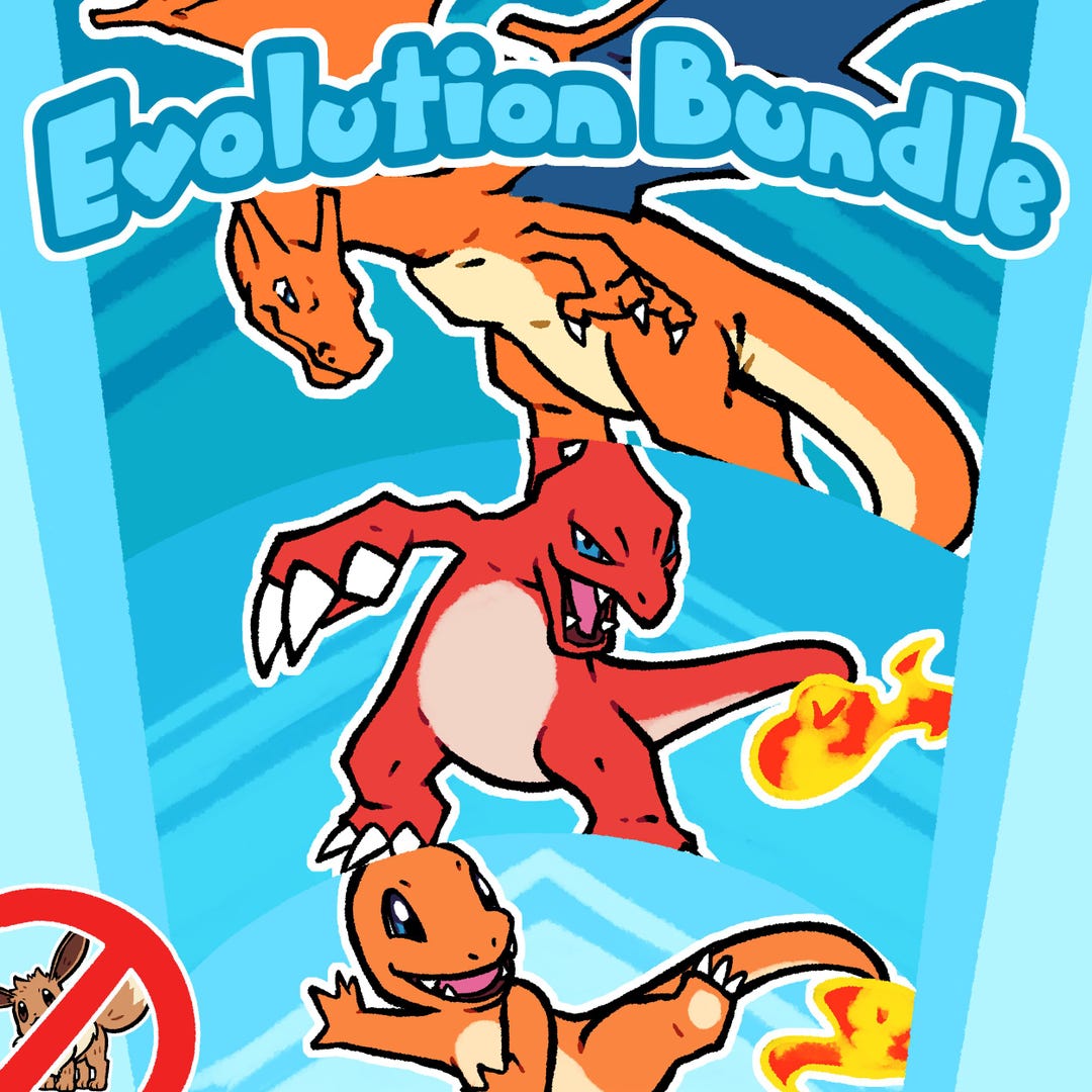 Pokémon Evolutionary Line Sticker Bundle All Kanto and Johto Pokémon ...