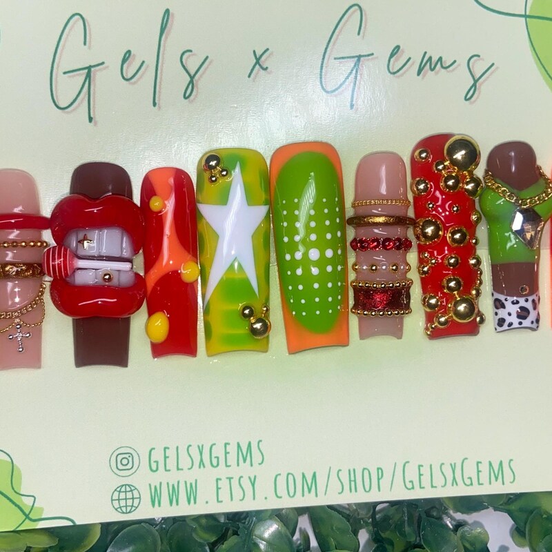 Gyaru Nails - Etsy
