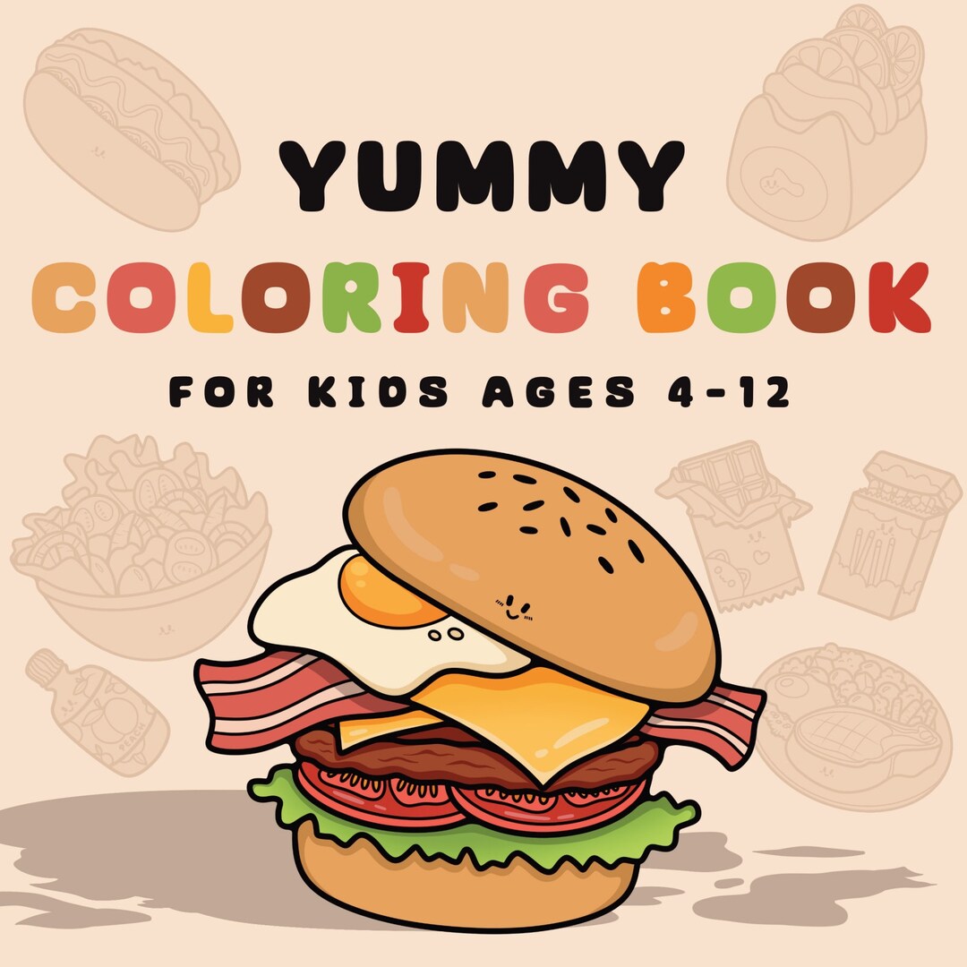 YUMMY Coloring Book, Part 1. - Etsy