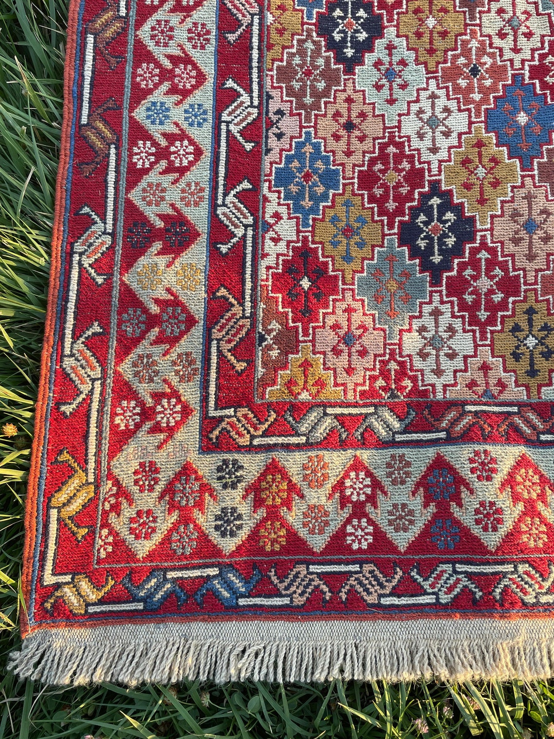 Mesopotamian Rug, Handmade Woven Rug, Wool Woven Rug, Rug Woven With ...