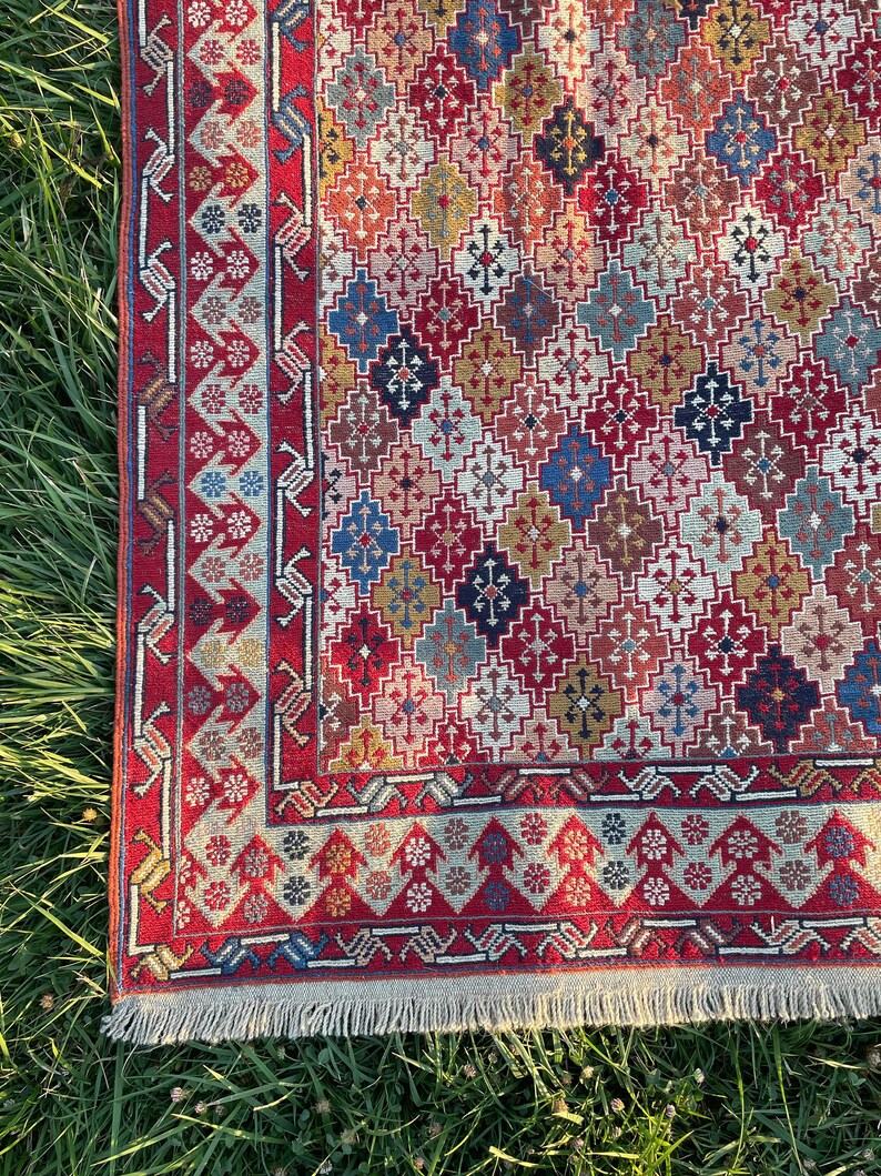 Mesopotamian Rug, Handmade Woven Rug, Wool Woven Rug, Rug Woven With ...