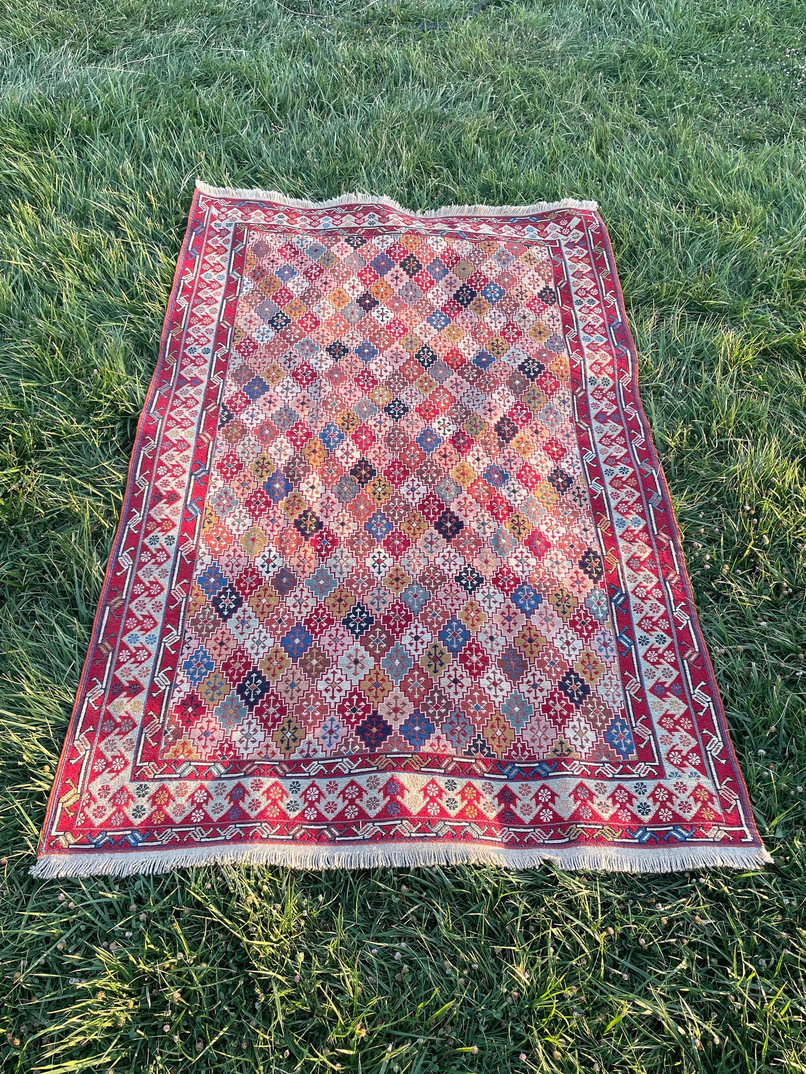 Mesopotamian Rug, Handmade Woven Rug, Wool Woven Rug, Rug Woven With ...
