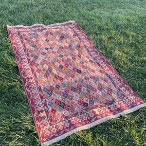 Mesopotamian Rug, Handmade Woven Rug, Wool Woven Rug, Rug Woven With ...
