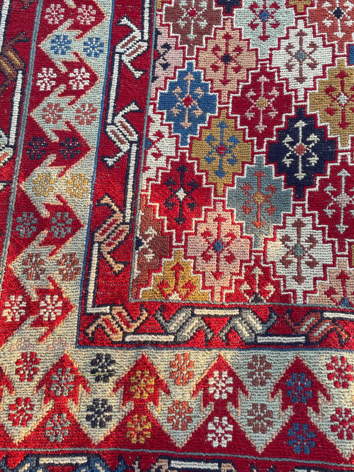 Mesopotamian Rug, Handmade Woven Rug, Wool Woven Rug, Rug Woven With ...