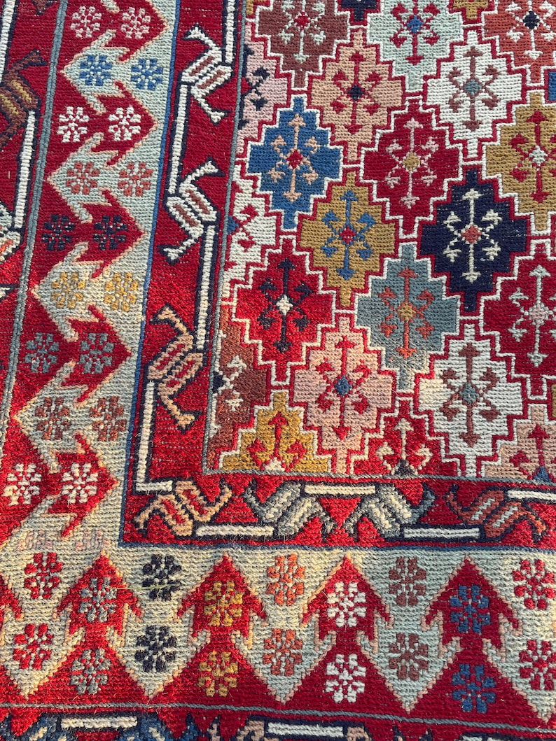 Mesopotamian Rug, Handmade Woven Rug, Wool Woven Rug, Rug Woven With ...