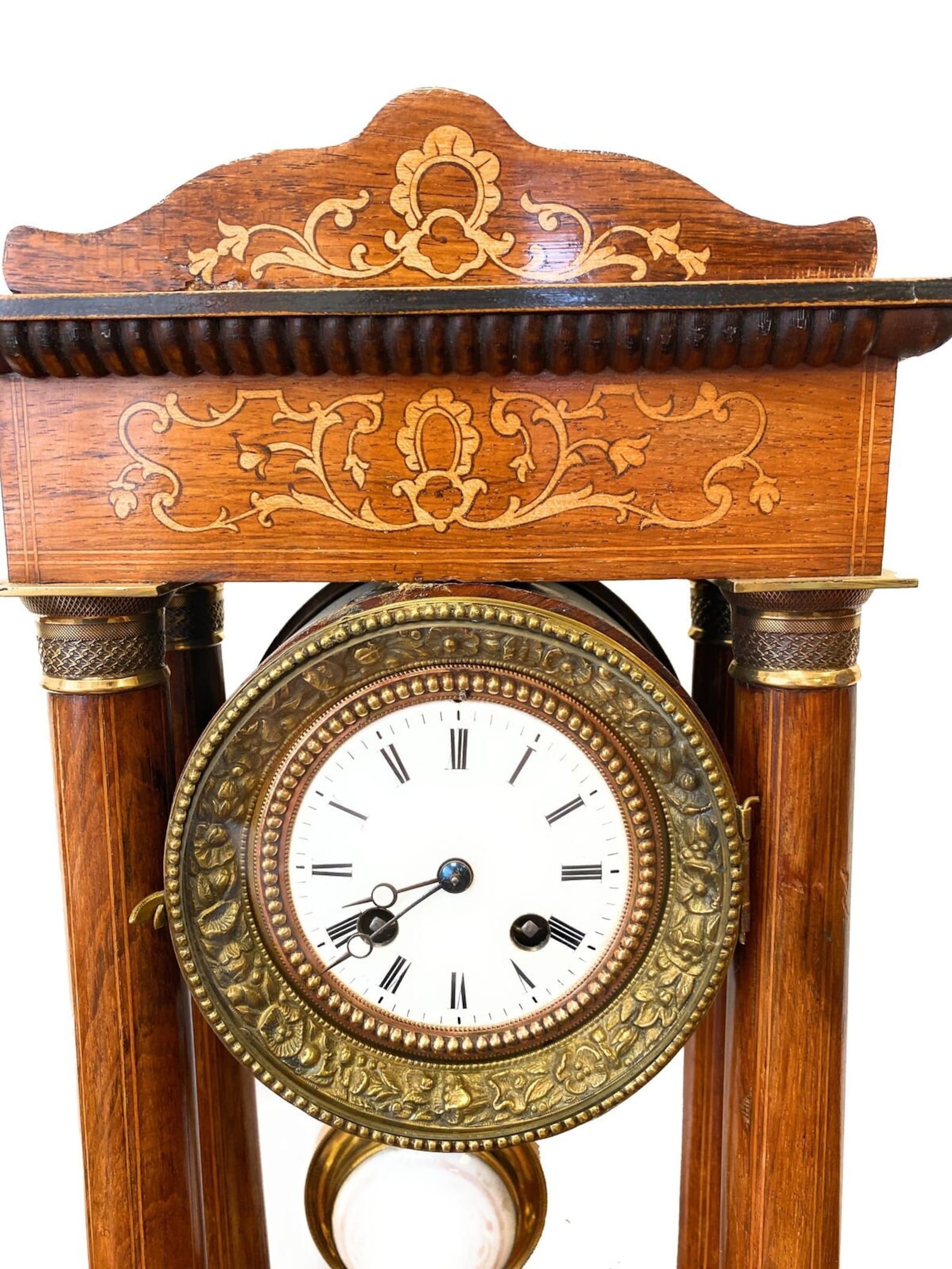 Antique Inlaid Portico Clock Chiming Quarter, Half and Hour - Etsy