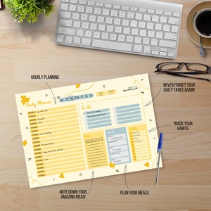 Busy Bee Themed Planner | Printable Daily Planner | Printable PDF ...
