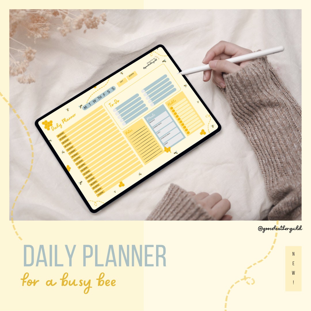 Busy Bee Themed Planner | Printable Daily Planner | Printable PDF ...
