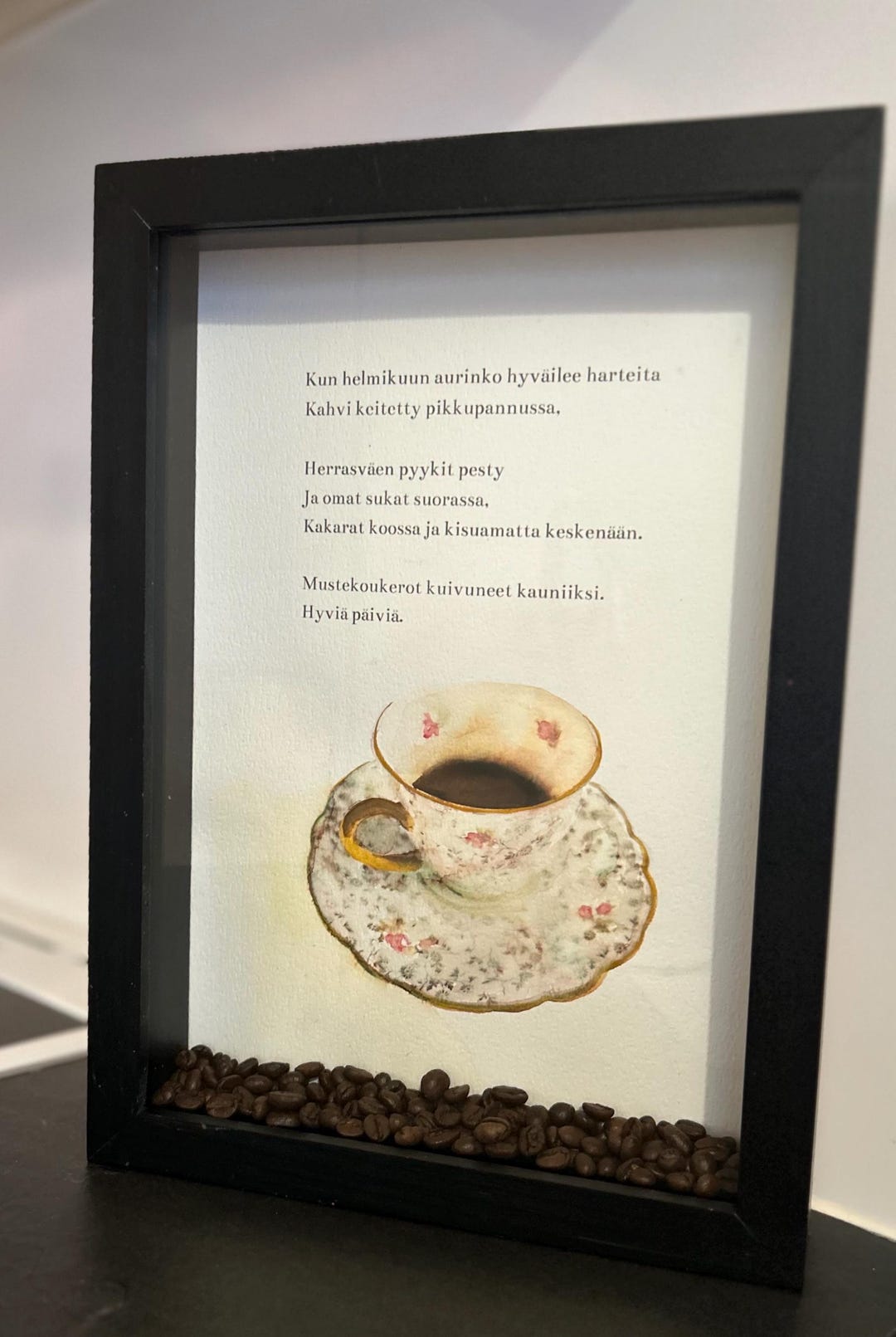 Coffee Poem With Personalising Option, Decorative Painting, Art for ...
