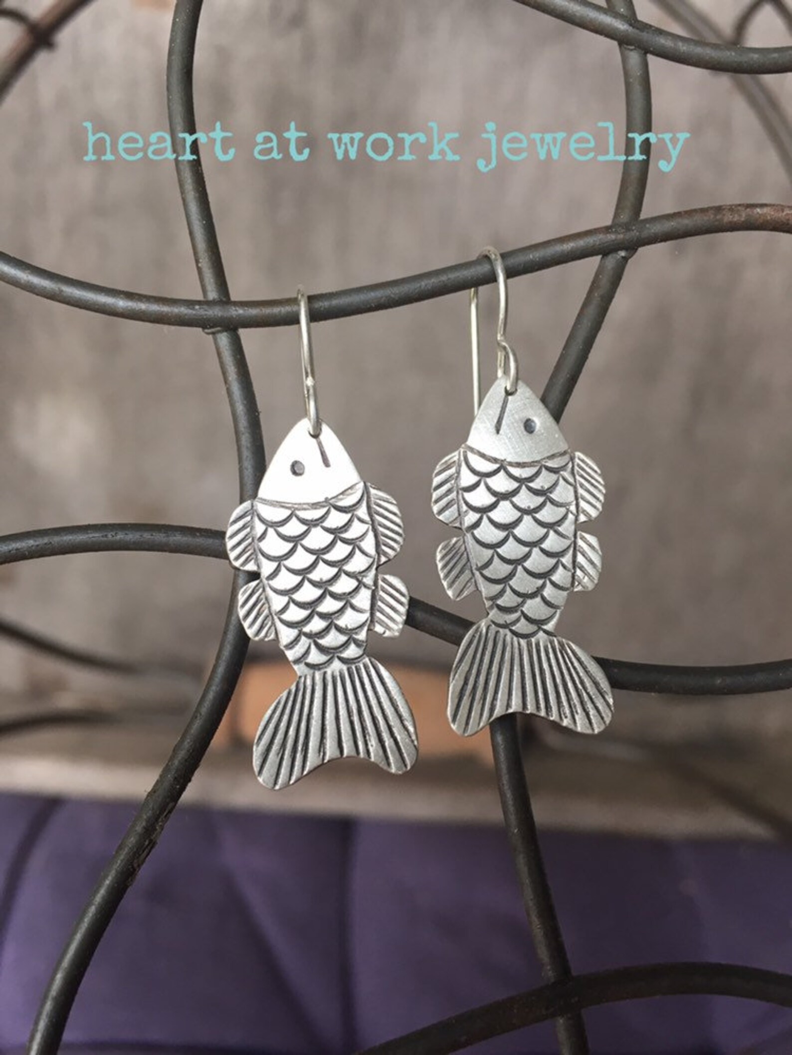 Fish Earrings, Silver Fish, Handmade Fish Earrings - Etsy