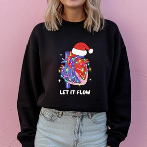 Christmas Cardiac Nurse Heart Anatomy Sweatshirt CCU Nurse Sweater Xmas ...
