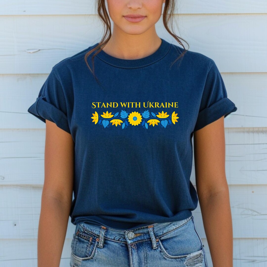 Stand With Ukraine Shirt Support Ukraine T-shirt Ukrainian Solidarity ...