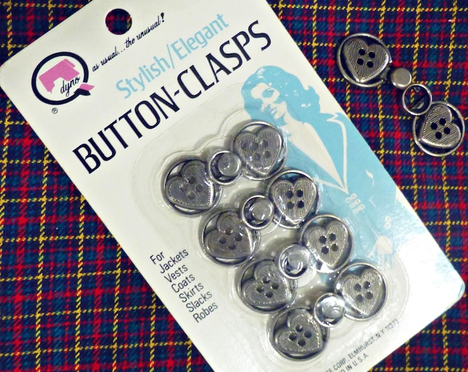 BUTTON-CLASPS ~ 5 Sets Dyno Mid~century Metal - Etsy