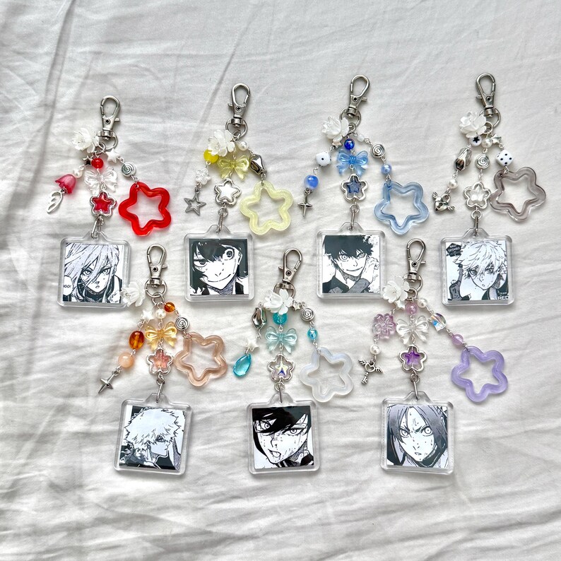 Blue Lock Character Keychains - Isagi, Rin, Nagi, Bachira, Reo, Chigiri ...