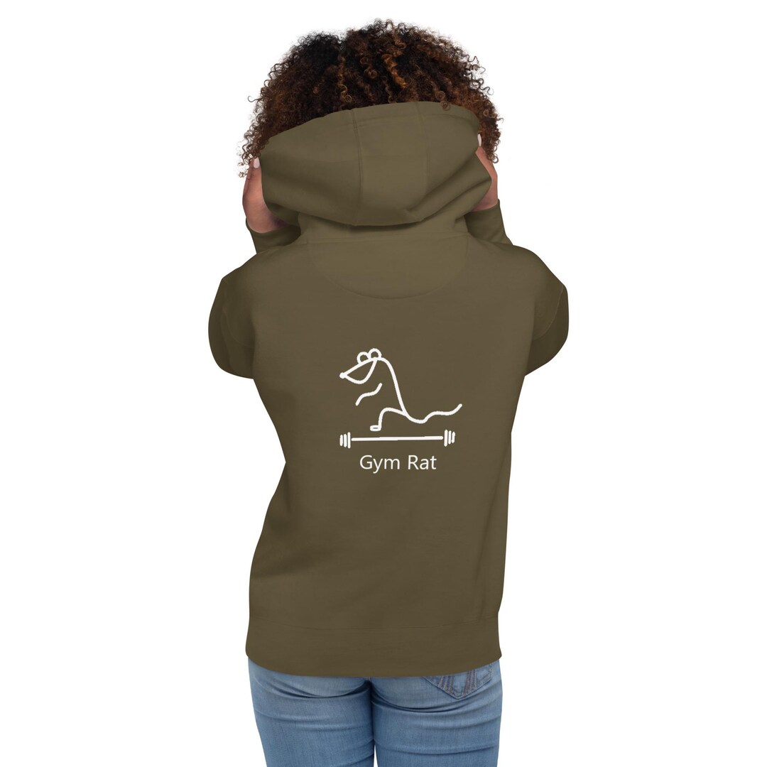 Gym Rat - Stick Figure Gym - Hoodie - Back - Etsy