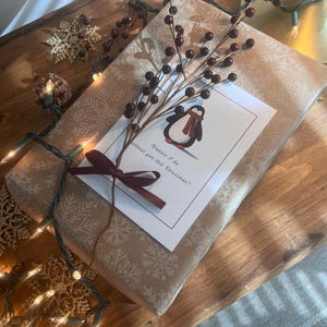 Funny Christmas Card Penguin Holiday Greeting Cute Funny Gift Puns ...