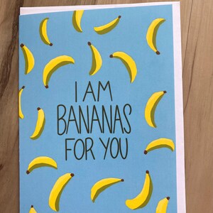 I'm Bananas for You Card – Cute and Funny Handmade Valentine’s Day Card ...