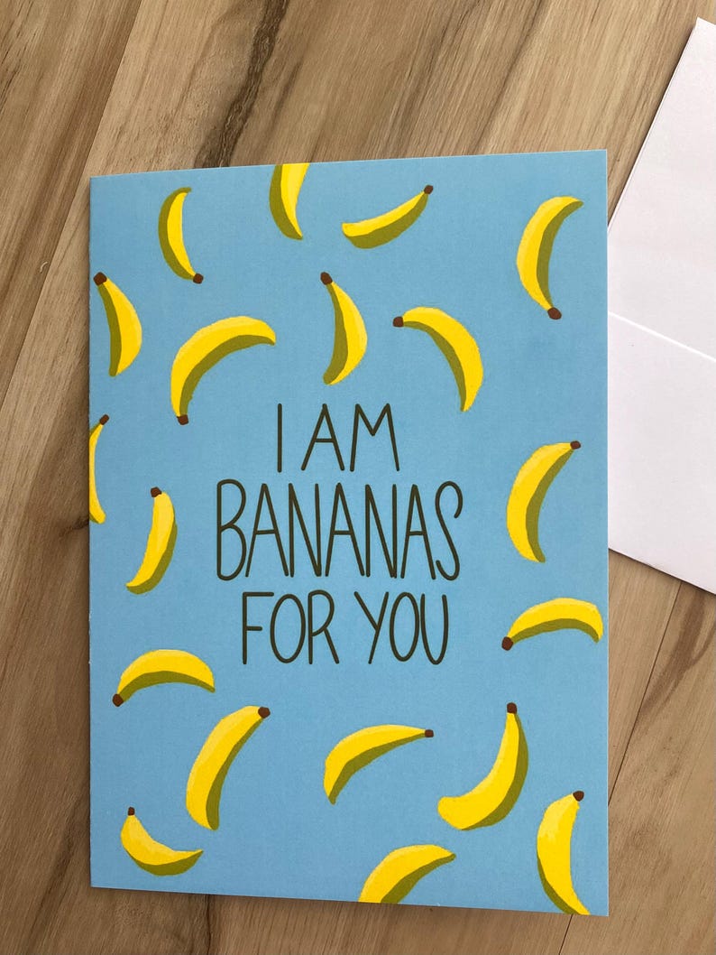 I'm Bananas for You Card – Cute and Funny Handmade Valentine’s Day Card ...