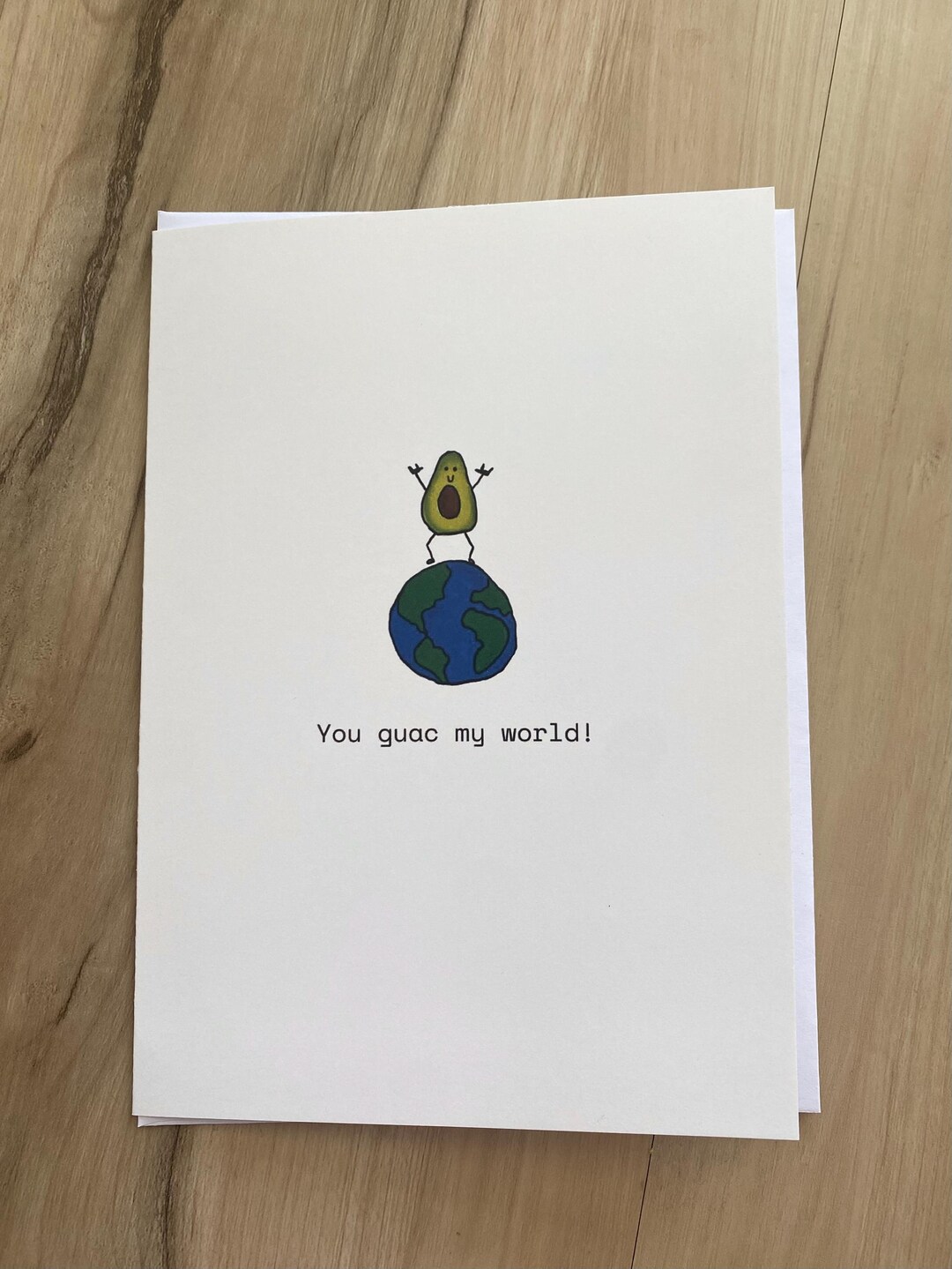 You Guac My World Cute and Funny Handmade Valentines Day Card Punny ...