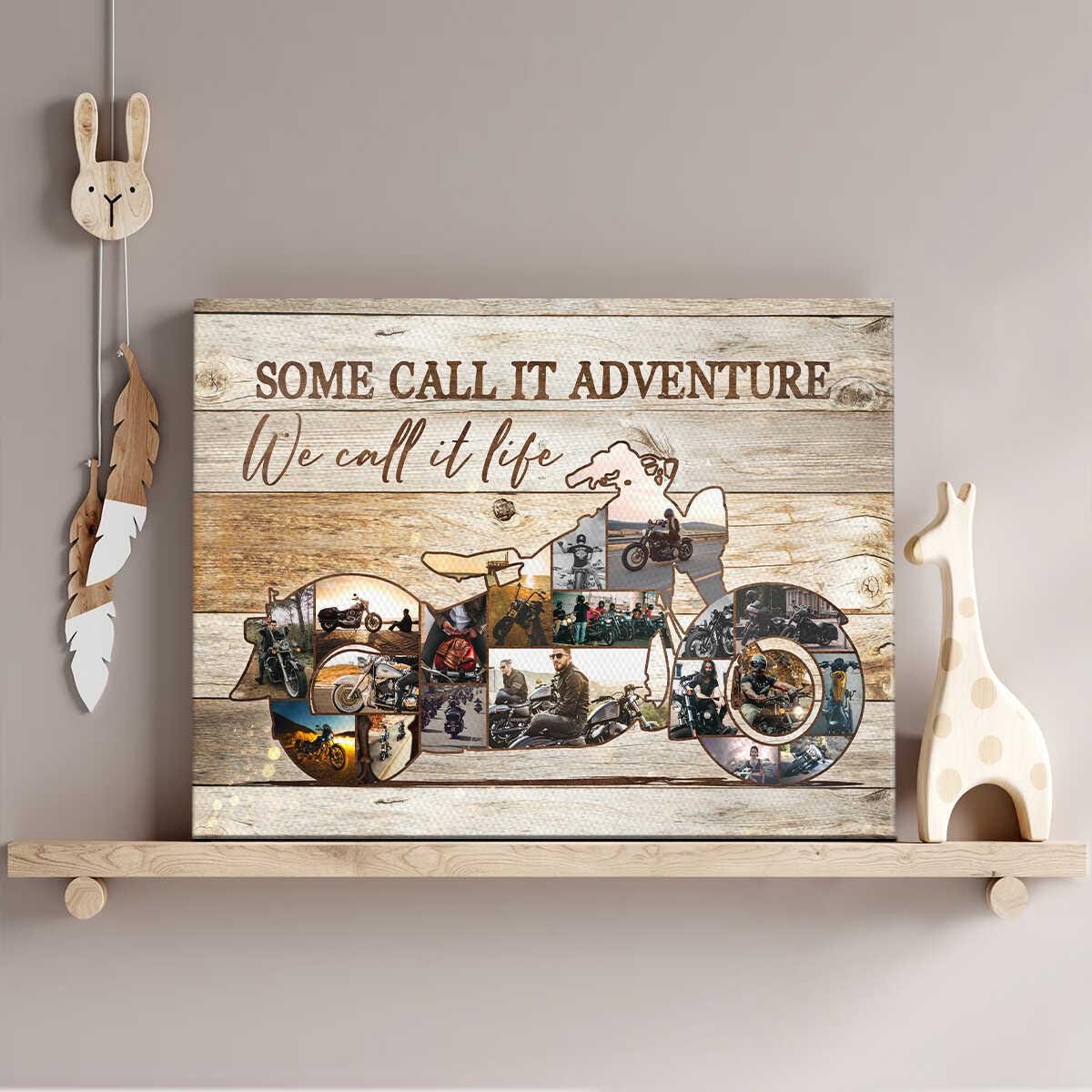 Motorcycle Gift, Motorcycle Wall Decoration, Motorcycle Photo Collage ...