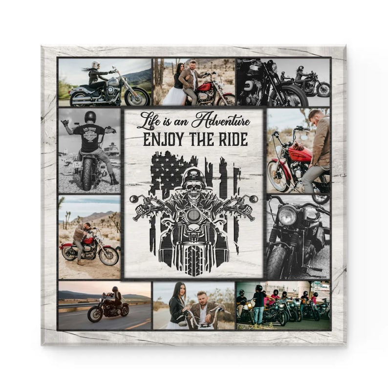 Personalized Motorcycle Gift, Motorcycle Wall Decor, Motorcycle Photo ...