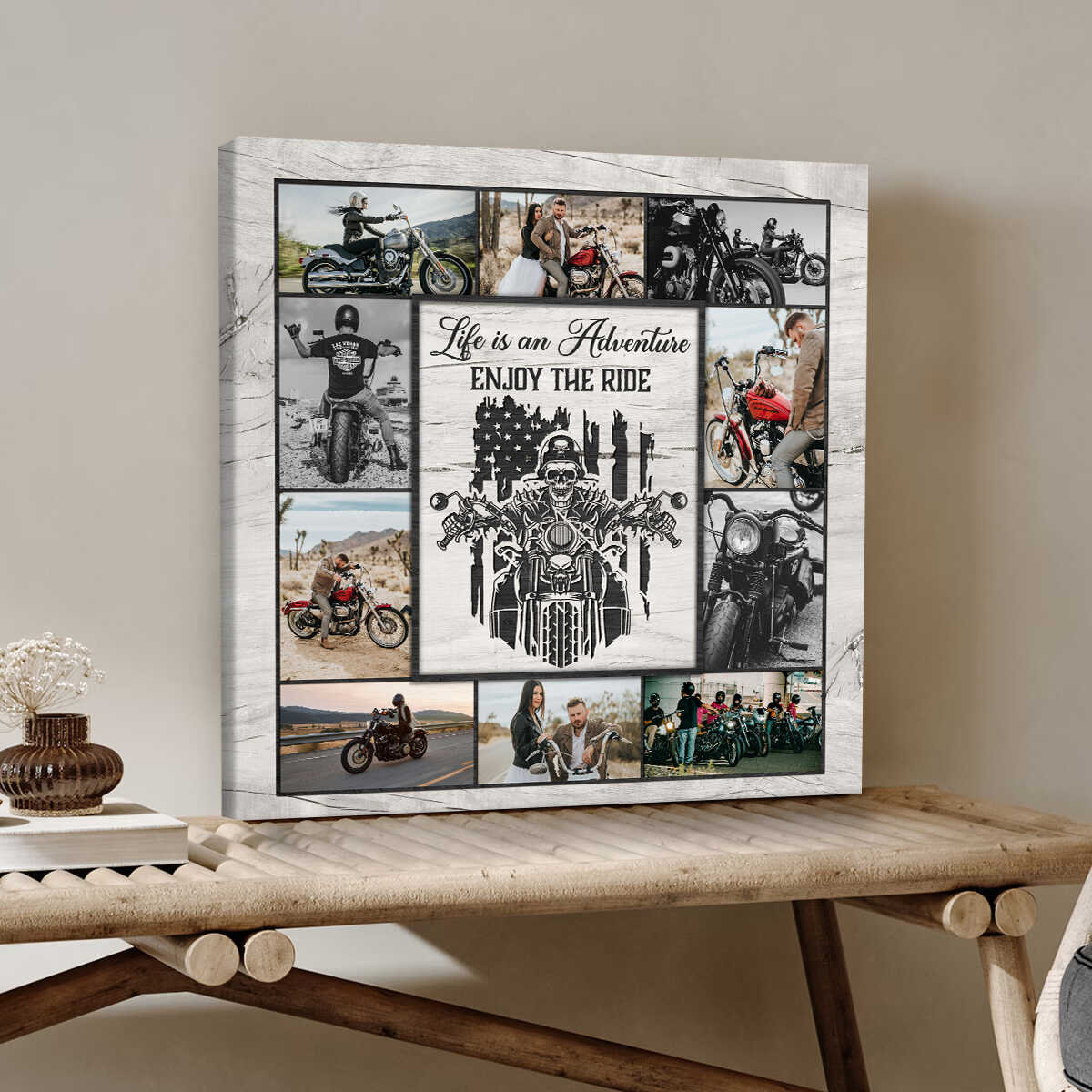 Personalized Motorcycle Gift, Motorcycle Wall Decor, Motorcycle Photo ...